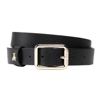 Patrizia Pepe Goldener Rechteckiger Lederg&uuml;rtel - - Accessories - Damen - Schwarzk - L