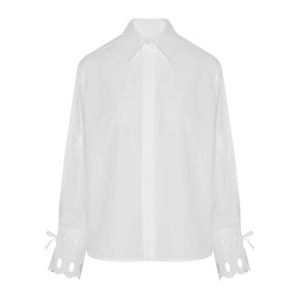 Beatrice .B Femme, Blouses et Chemises, Blanc, Taille: 40 FR Chemise en popeline avec inserts en dentelle
