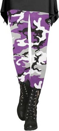 Generic Legging camouflage pour femme grande taille - Collants camouflage pour femme - Pantalon de yoga, de gym, legging athlétique, taille haute, legging de 