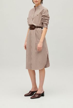 Claudie Pierlot Robe longue rayures bronze