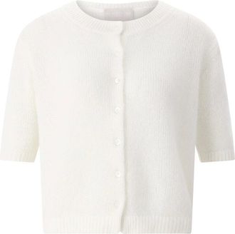 Hemisphere Femme, Pulls, Blanc, Taille: 46 FR Cardigan Court Ample