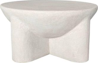 Made In Meubles Table basse ronde en bois effet b&eacute;ton Dana&eacute;