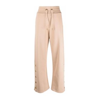 Balmain Beige Baumwoll Knopfseitige Sweatpants - - Trousers - Damen - Beige - L