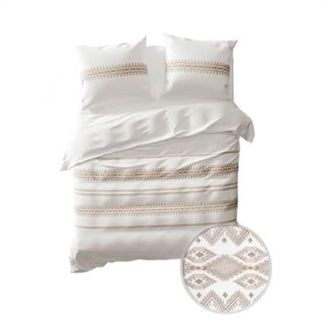 Yellow Bettwäsche Vitaly - 155x220 cm + 1 Kissenbezug 80x80 cm - weiß