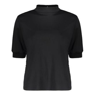 Herno Bluse mit Kragen und kurzen &Auml;rmeln - - Tops - Damen - Schwarzk - M