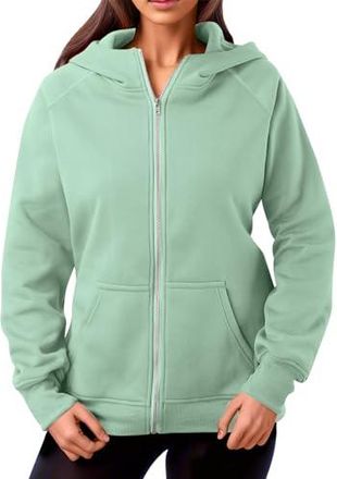 Generic Vestes pour femmes 2026 &agrave; la mode avec fermeture &eacute;clair et poche pour lautomne et lhiver, GN2., XXL