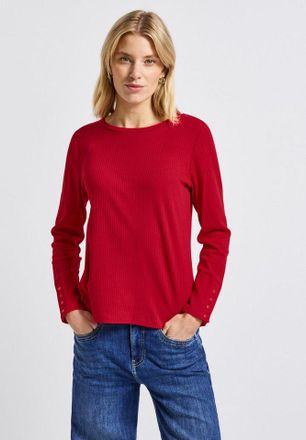 Street One Langarmshirt aus Baumwolle mit Stretchante