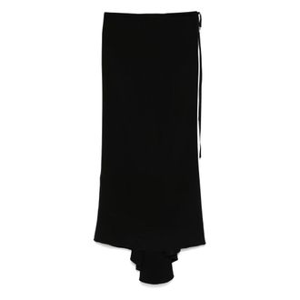 Ann Demeulemeester Schwarzer Langer Bias Rock - - Skirts - Damen - Schwarzk - 2XS