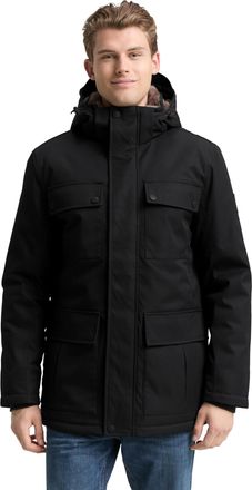 Tom Tailor Herren 1046981 &Uuml;bergangsjacke Mit Aufgesetzten Taschen, 29999 - Black, S EU