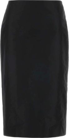 Jil Sander Femme, Jupes, Noir, Taille: 44 FR Technical Faille Skirt