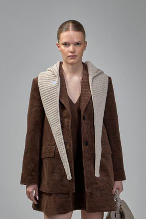 Ganni Seersucker Corduroy Blazer