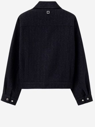 Wooyoungmi Mens Jacket Stretch Wool-Blend Black