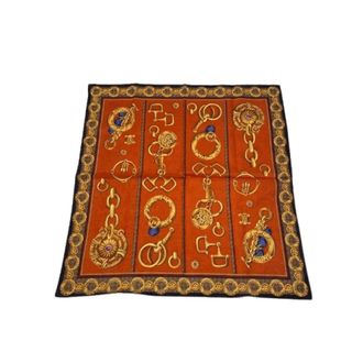 Celine Foulard en soie Pre-owned - Femme - Pre-owned - Orange - Taille: ONE Size