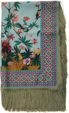 La DoubleJ Femme, Accessoires, Multicolore, Taille: ONE Size Foulard Carr&eacute; R&eacute;versible &agrave; Franges