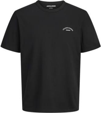 Jack & Jones Tee SS Crew Neck Jjcollege T-Shirt &agrave; col Rond avec Logo, Noir, XL Hommes