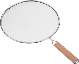 Amosfun Edelstahl &Ouml;lspritzschutz Deckel Mit Klappbarem Griff 21cm Spritzschutz Sieb F&uuml;r Pfannen Und T&ouml;pfe Fett Und Hitzeschutz K&uuml;chenutensil