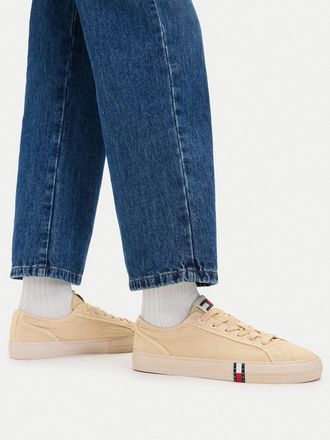 Tommy Jeans Sneakers aus Stoff Tommy Jeans Archive Vulc Y2K Washed Canvas EN0EN02957 Beige