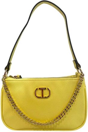 Twinset Femme, Sacs, Jaune, Taille: ONE Size Polyethylene Clutch Bag