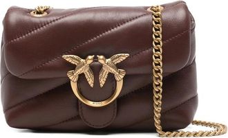 Pinko Pinko, Femme, Sacs, Brun, Taille: ONE Size Love Baby Puff Shoulder Bag