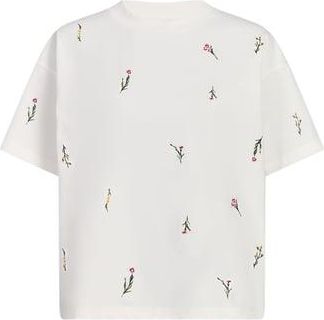 Vila T-shirt broderies fleurs en coton