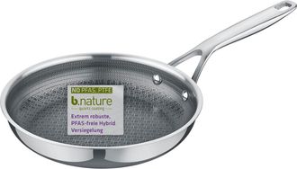 Berndes Bratpfanne HybridX 24cm - Induktionsgeeignet - Allherdtauglich - Antihaftversiegelung - b.nature Quarz - schnelle Hitzeverteilung - energiesparend - P