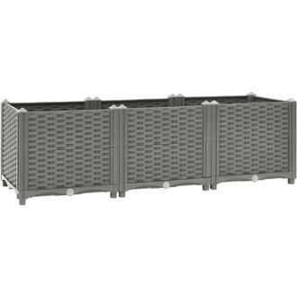 vidaXL Vidaxl - Lit sur&eacute;lev&eacute; 120x40x38 cm en polypropyl&egrave;ne - Profondeur optimale pour terre - Id&eacute;al pour fleurs, l&eacute;gumes et herbes - Assemblage requis