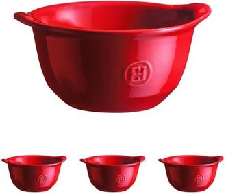 Emile Henry Sch&uuml;ssel Rot Grand Cru (Packung mit 4)