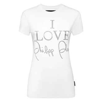 Philipp Plein Femme, Tops, Blanc, Taille: 42 FR T-Shirt Slim Fit
