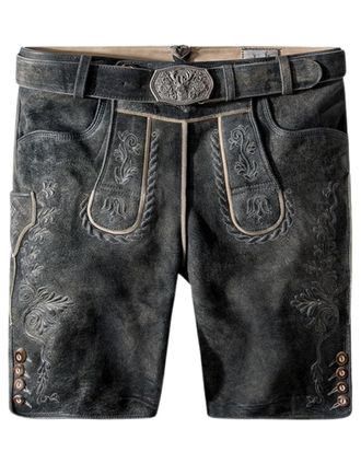 Stockerpoint Herren Lederhose Oliver I Gr&ouml;&szlig;e 44-60 I Bequeme Trachtenhose in edler Hirschoptik I Aus 100% hochwertigem Wildbockleder I Perfekt f&uuml;r Trachten & Festl