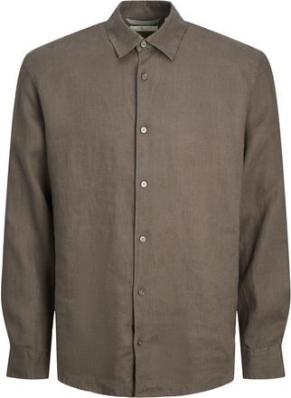Jack & Jones Herren Jprcclawrence Linen Shirt L/S Sn Langarmhemd, Falcon/Fit:Relaxed Fit, XL
