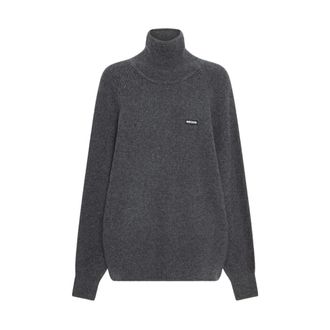Rotate Hannah Highneck Jumper - - Knitwear - Damen - Grau - M