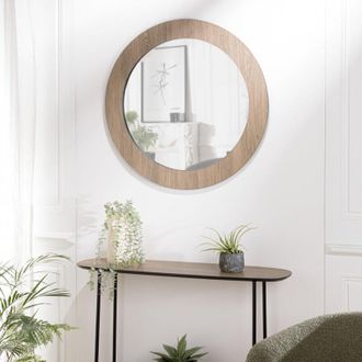 Macabane Macabane - julia - Miroir rond 80x80cm couleur mocha