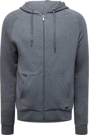 HUGO BOSS Heritage Hoodie mit durchgehendem Rei&szlig;verschluss f&uuml;r Herren, Raglan&auml;rmel (Mittelgrau)