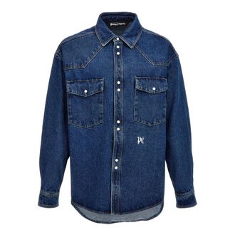 Palm Angels Monogram Jacket - - Jackets - Herren - Blau - S