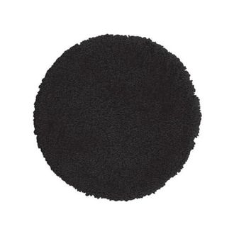 Spirella Tapis de Bain Rond Microfibre Highland - Antid&eacute;rapant, S&eacute;chage Rapide et Lavable - 100% Polyester R&eacute;sistant et Durable - Noir Spirella - &Oslash;110 cm