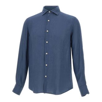 MC2 Saint Barth Homme, Chemises, Bleu, Taille: S Pamplona Linen Shirt