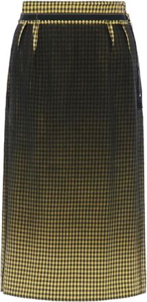 Maison Margiela Femme, Jupes, Multicolore, Taille: 36 FR Faded Check Wool Skirt
