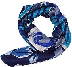 Queen Helena Écharpe Hiver Foulard Long pour Femme SC22-1 Bleu, Taille unique