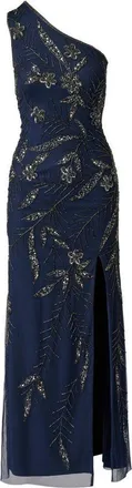Adrianna Papell Abendkleid Bead Mesh Long Dress Auff&auml;lliges und modernes, elegantes Etuikleid