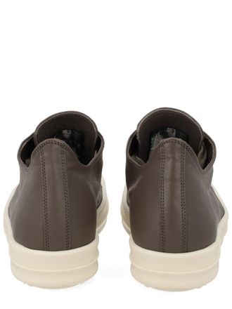 Rick Owens Ram Leather Low-Top Sneaker - Gray