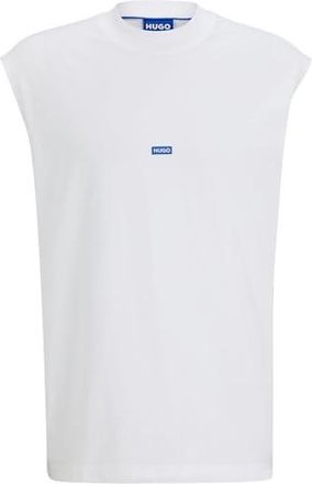 HUGO BOSS HUGO Hommes Navertz T-Shirt sans Manches en Jersey de Coton avec Logo