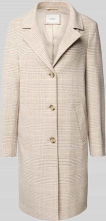 s.Oliver Red Label Regular Fit Wollmantel mit Karomuster