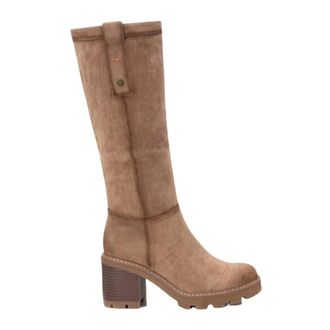 Refresh Femme, Chaussures, Beige, Taille: 37 EU Bottes Beige en Daim avec Fermeture &Eacute;clair