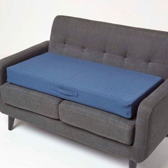 Homescapes Sofa-Auflage 100 x 50 cm f&uuml;r Zweisitzer - orthop&auml;disches Sitzkissen dunkelblau - Homescapes