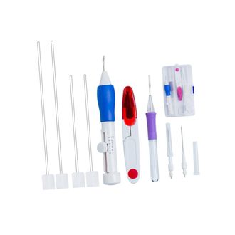 Aboofan DIY Stickerei Stift Punch Needle mit Komfortablem Griff f&uuml;r Anf&auml;nger und Erwachsene Vielseitiges Sticken Werkzeug f&uuml;r Textilien Inklusive Nadel und Fa