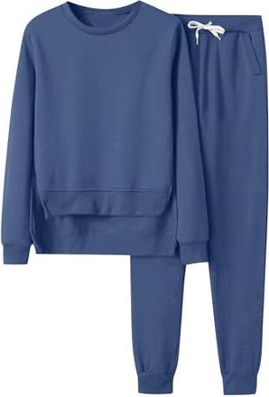 Generic Surv&ecirc;tement Femme Ensemble, Couleur Unie Manches Longues Survetement De Sport Pantalon Et Sweat &Agrave; Capuche, Surv&ecirc;tement Femme A&eacute;r&eacute;e Tunique Outdoor Avo