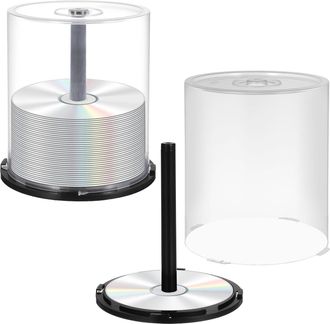 BESPORTBLE 2 St&uuml;ck CD Aufbewahrungsbeh&auml;lter aus Klarem Kunststoff Leerer CD Bucket mit Hoher Kapazit&auml;t f&uuml;r Discs Robuster Sto&szlig;fest und Langlebig f&uuml;r Zuhause und 