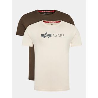 Alpha Industries Alpha Industries T-Shirt-Set Alpha Label T 2 118534 Bunt Regular Fit