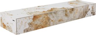 DELIFE TV-Board Cuor Keramik Minas Melange Wei&szlig;-Beige 150 cm 1 Klappe 1 Schubfach Schwebend Lowboard