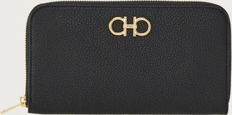 Ferragamo Damen Gancini Geldbörse Schwarz
